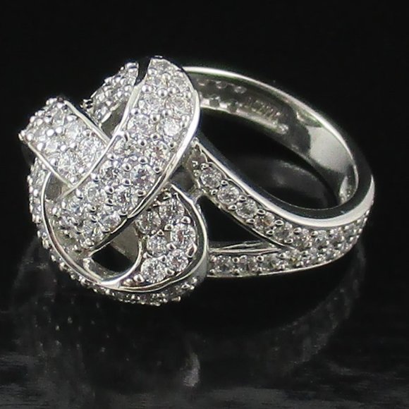 Jean Dousset | Jewelry | Jean Dousset 96ct Absolute Pave Knot Ring ...